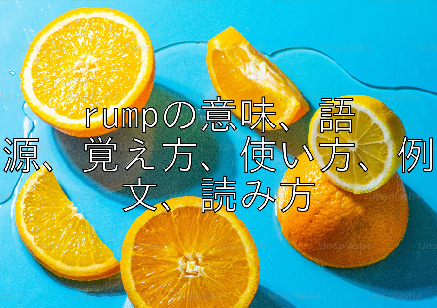 "rump"の意味、語源、覚え方、使い方、例文、読み方 | ハウツー