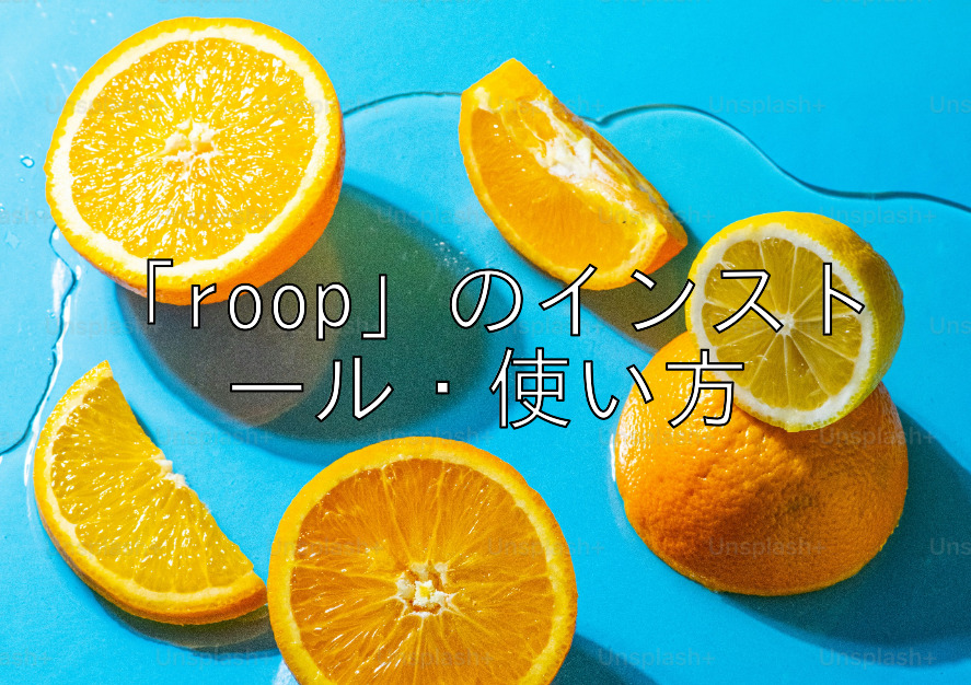 「roop」のインストール・使い方