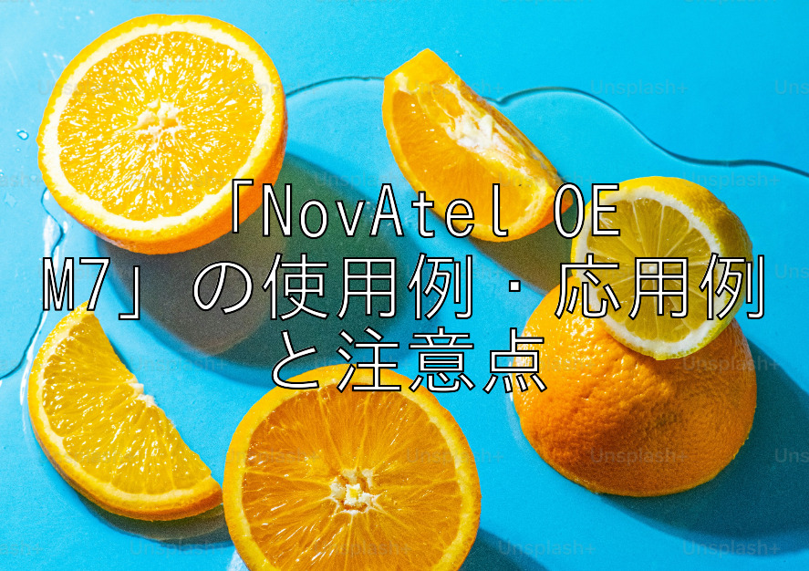 「NovAtel OEM7」の使用例・応用例と注意点